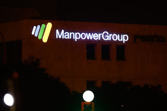 Manpowergroup Logo Seen On Office Building Editorial Stock Photo ...