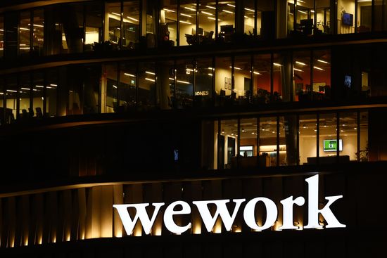 Wework Logo Seen On Office Building Editorial Stock Photo - Stock Image ...
