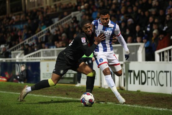 Harrogate Towns Kayne Ramsay Battles Hartlepool Editorial Stock Photo ...