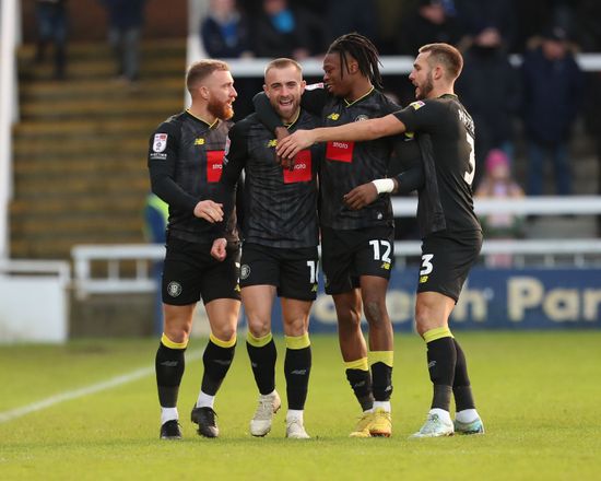Harrogate Towns Alex Pattison Celebrates After Editorial Stock Photo ...