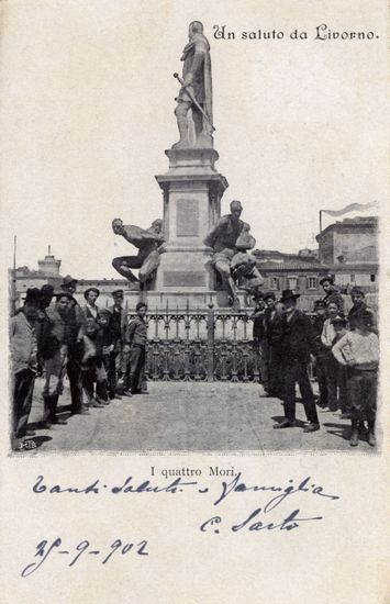 Monument Four Moors Monumento Dei Quattro Editorial Stock Photo - Stock ...