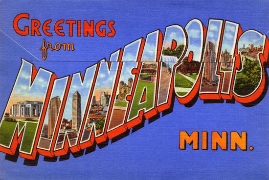 Minneapolis Minnesota Usa Large Letter Card Editorial Stock Photo ...
