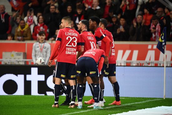 Losc Players Celebrate After Goal Editorial Stock Photo - Stock Image ...
