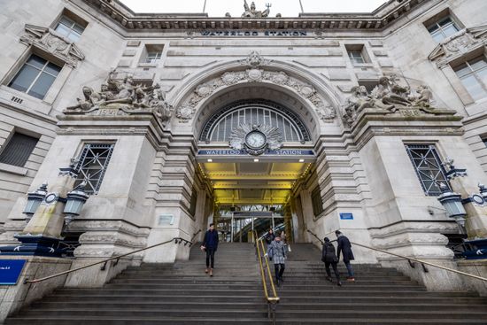 People Walk Outside Waterloo Station During Editorial Stock Photo ...