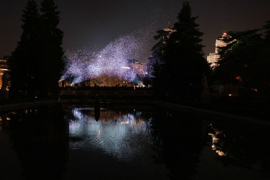 View Luminous Cloud Spark Show By Editorial Stock Photo - Stock Image ...