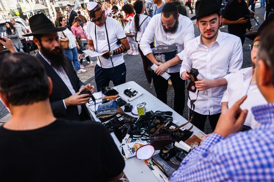 Jews Offering Tefillin Jewish Ritual Objects Editorial Stock Photo ...