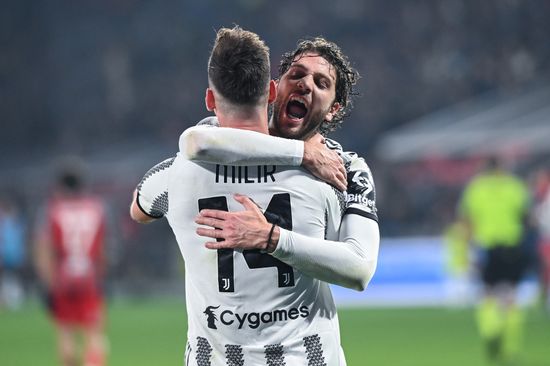 Manuel Locatelli Juventus Celebrate Arkadiusz Milik Editorial Stock ...