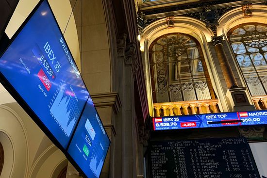 Several Screens Panels Show Ibex 35 Editorial Stock Photo - Stock Image ...