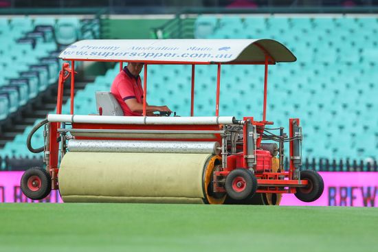 Groundsman Navigates Roller On Wicket Sydney Editorial Stock Photo ...