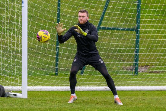 Hearts Goalkeeper Zander Clark During Training Editorial Stock Photo ...