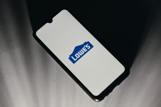 This Photo Illustration Lowes Logo Displayed Editorial Stock Photo ...
