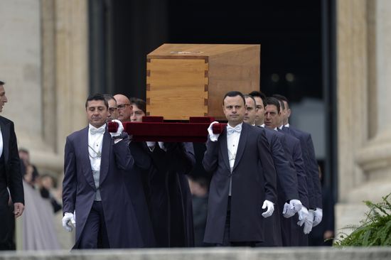 Casket Pope Emeritus Benedict Xvi Carried Editorial Stock Photo - Stock ...