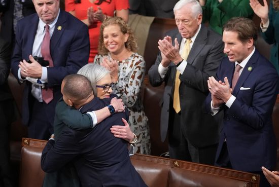 Rep Katherine Clark Dma Hugs Rep Editorial Stock Photo - Stock Image ...