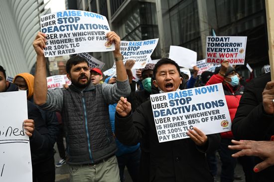 Uber Drivers Protest Outside Ubers Officers Editorial Stock Photo ...