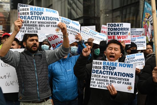 Uber Drivers Protest Outside Ubers Officers Editorial Stock Photo ...