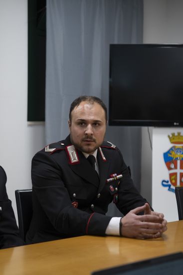 Filippo Consoli Nicoletta Piccoli Couple Carabinieri Editorial Stock ...