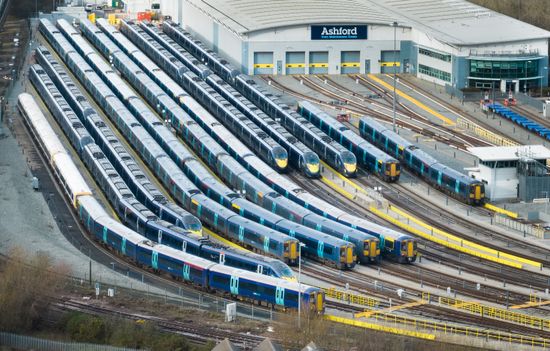 Southeastern Trains Laid Rail Depot Ashford Editorial Stock Photo ...