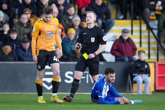 Referee Thomas Parsons Shows Steve Seddon Editorial Stock Photo - Stock ...