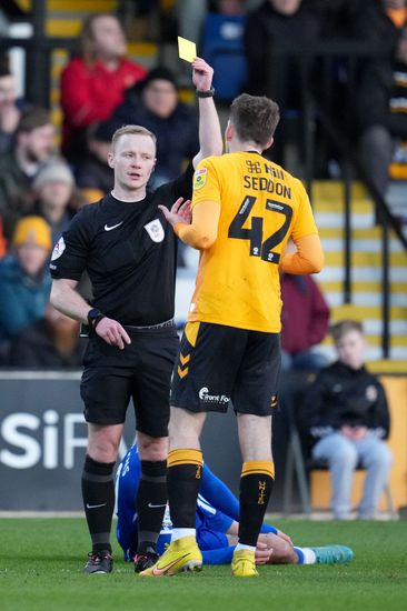 Referee Thomas Parsons Shows Steve Seddon Editorial Stock Photo - Stock ...
