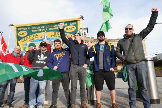 Official Rmt Picket Line Picketers Outside Editorial Stock Photo ...