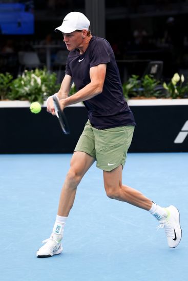 Jannik Sinner Italy Hits Backhand During Editorial Stock Photo - Stock ...