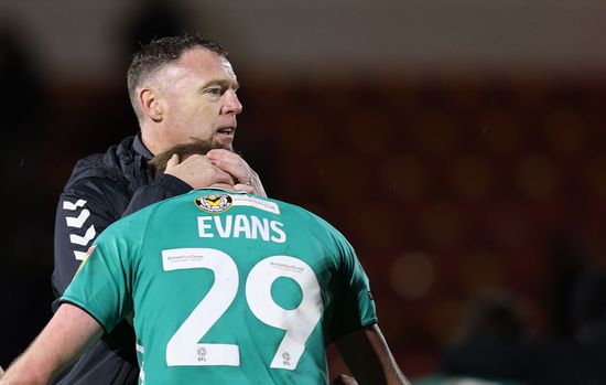Manager Graham Coughlan Newport County Hugs Editorial Stock Photo ...