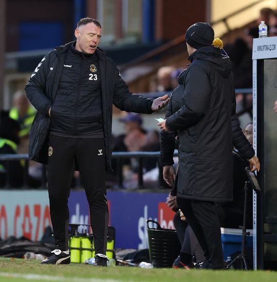 Manager Graham Coughlan Newport County Complains Editorial Stock Photo ...