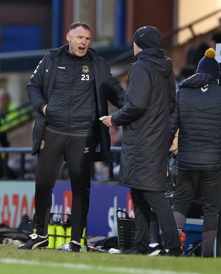 Manager Graham Coughlan Newport County Complains Editorial Stock Photo ...