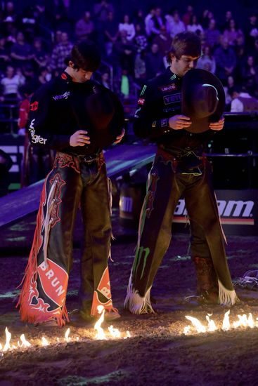 Bull Riders Enter Arena During Opening Editorial Stock Photo - Stock ...