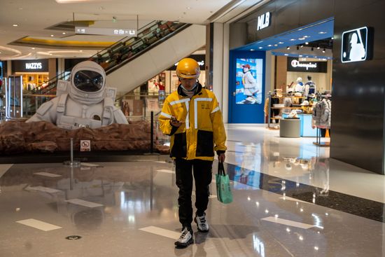 Delivery Workers Meituan Inside Shopping Mall Editorial Stock Photo ...
