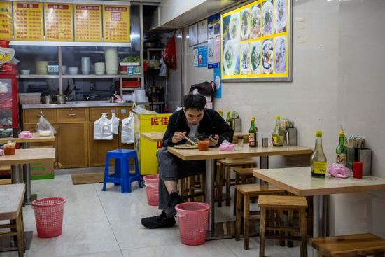 Man Eating Inside Restaurant On January Editorial Stock Photo - Stock ...