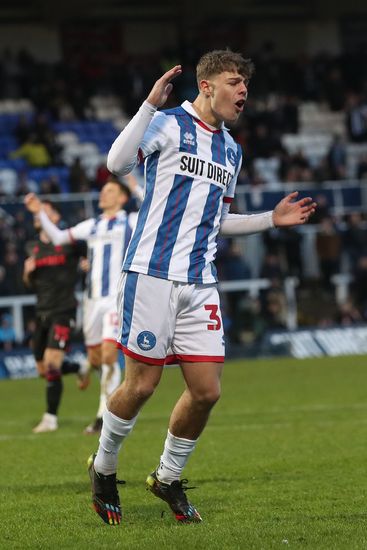 Hartlepool Uniteds Joe Kitching Reacts After Editorial Stock Photo ...