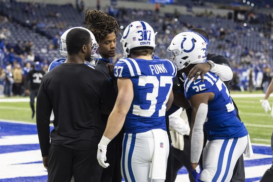 Indianapolis Colts Running Backs During Pregame Editorial Stock Photo ...