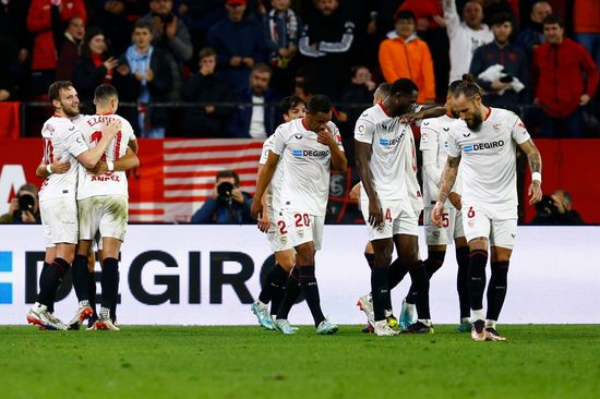 Marcos Acuna Sevilla Fc Celebrates His Editorial Stock Photo - Stock ...