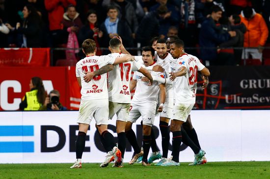 Marcos Acuna Sevilla Fc Celebrates His Editorial Stock Photo - Stock ...