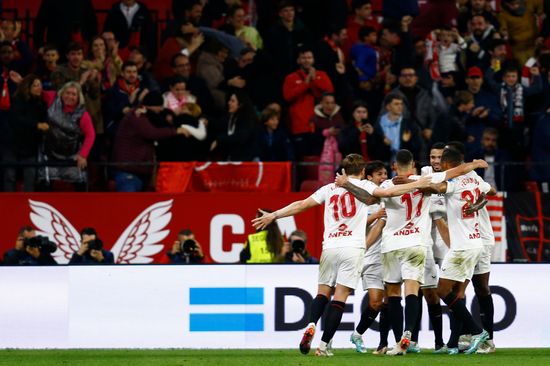 Marcos Acuna Sevilla Fc Celebrates His Editorial Stock Photo - Stock ...