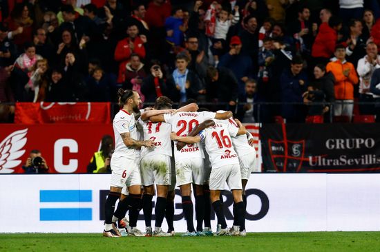 Marcos Acuna Sevilla Fc Celebrates His Editorial Stock Photo - Stock ...