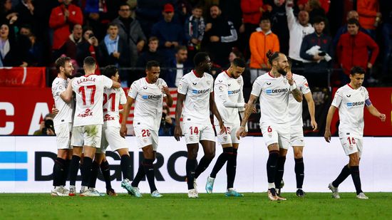 Marcos Acuna Sevilla Fc Celebrates His Editorial Stock Photo - Stock ...