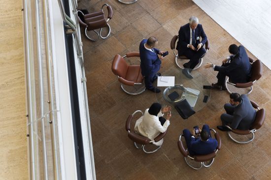Delegates Make Break During International Conference Editorial Stock ...