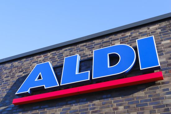 Aldi Sign Logo On Facade Aldi Editorial Stock Photo - Stock Image ...