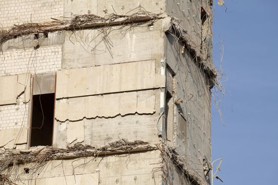 Rubble Demolished House Former Office Building Editorial Stock Photo ...