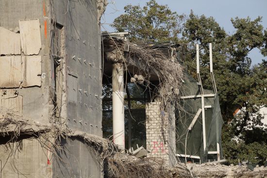 Rubble Demolished House Former Office Building Editorial Stock Photo ...
