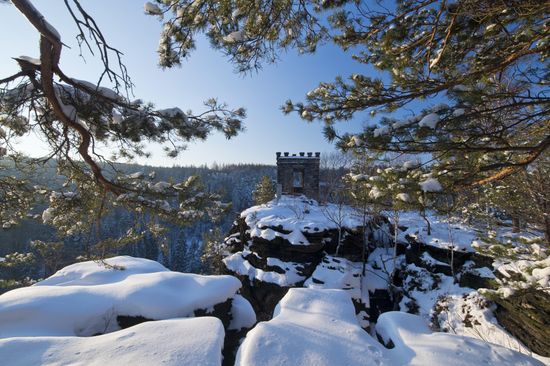 Snow Kaiser Wilhelm Fortress Hercules Pillars Editorial Stock Photo ...