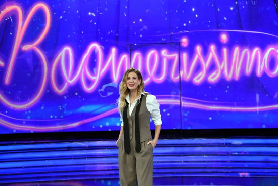 Italian Presenter Alessia Marcuzzi Participates Presentation Editorial ...
