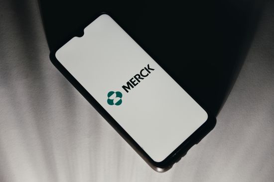 This Photo Illustration Merck Logo Displayed Editorial Stock Photo ...