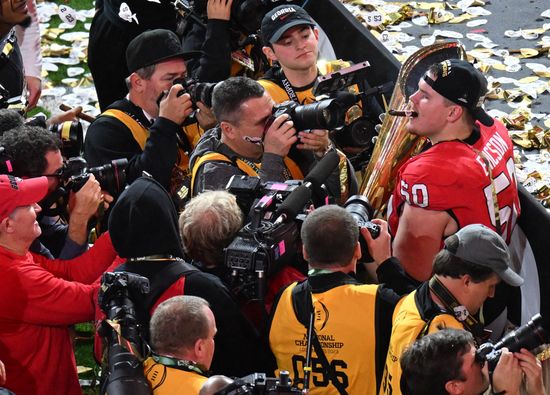 Georgias Warren Ericson Holds National College Editorial Stock Photo ...