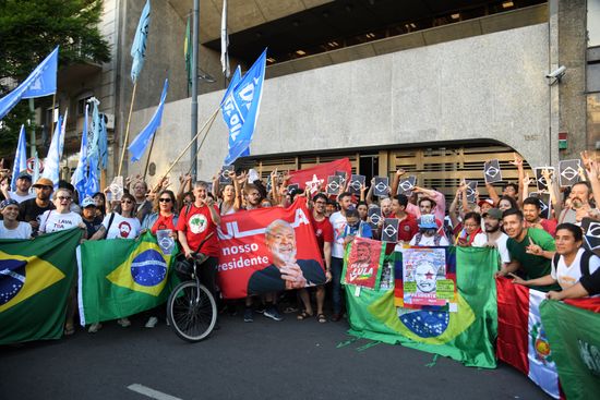 Brazilian Citizens Argentina Participate Demonstration Held Editorial ...