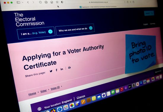 Electoral Commission Website Telling You How Editorial Stock Photo ...