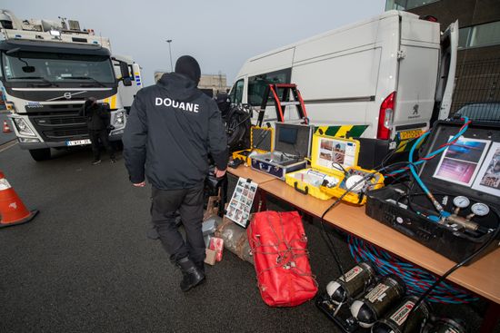 Dutch Customs Officer Explains About Operational Editorial Stock Photo ...