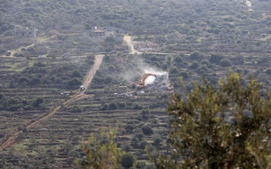 Israeli Security Forces Deploy Their Excavator Editorial Stock Photo ...